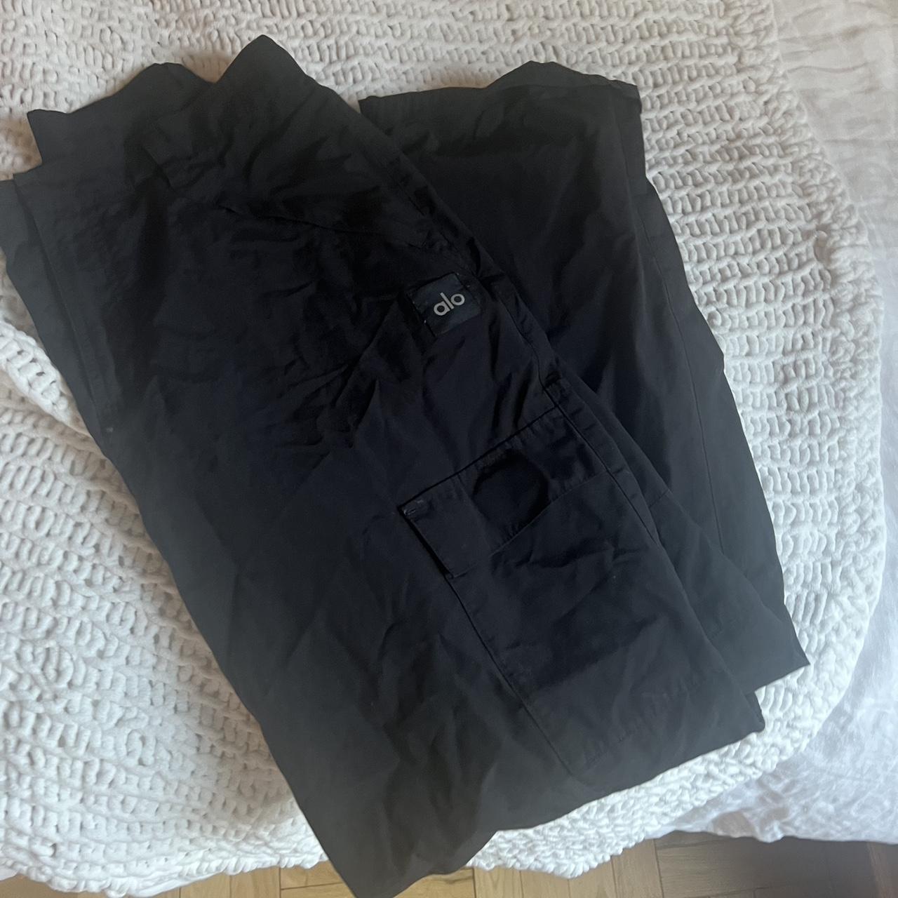Alo Black Cargo Lightweight Pants S *In good... - Depop
