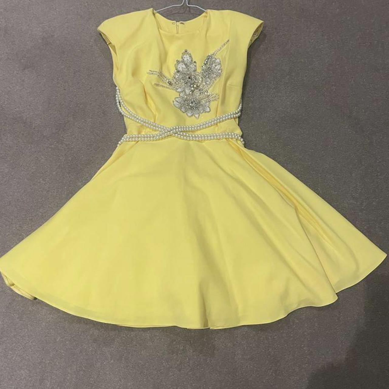 Mark melia yellow embellished dress. Made to... - Depop