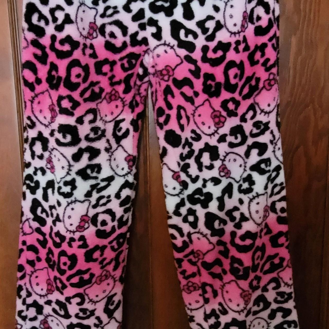 Children's Hello Kitty Fuzzy PJ Bottoms Size: Child... - Depop