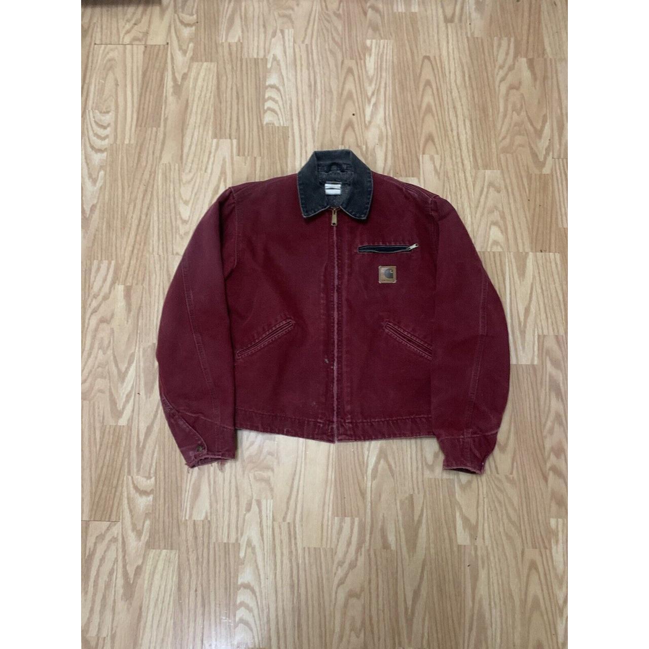 Vintage J97 CRI Crimson Rare Carhartt Detroit Jacket... - Depop