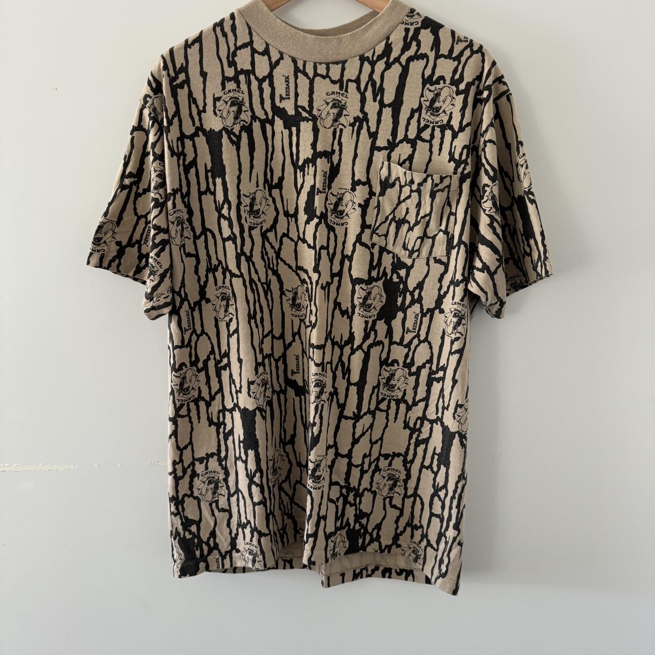 Vintage 80s Camo Camel Cigarettes T Shirt Single... - Depop