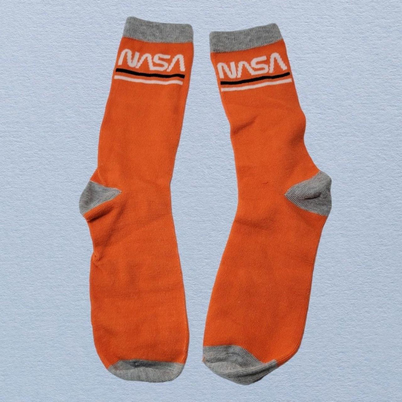 Orange Nasa Socks. New never worn just been in... - Depop