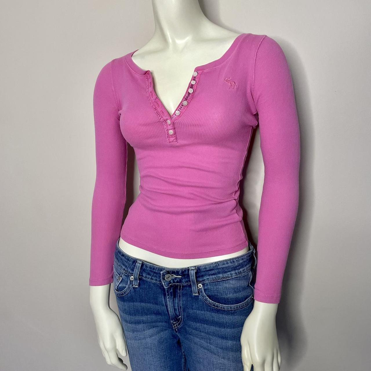 Abercrombie & Fitch Women's Pink T-shirt | Depop