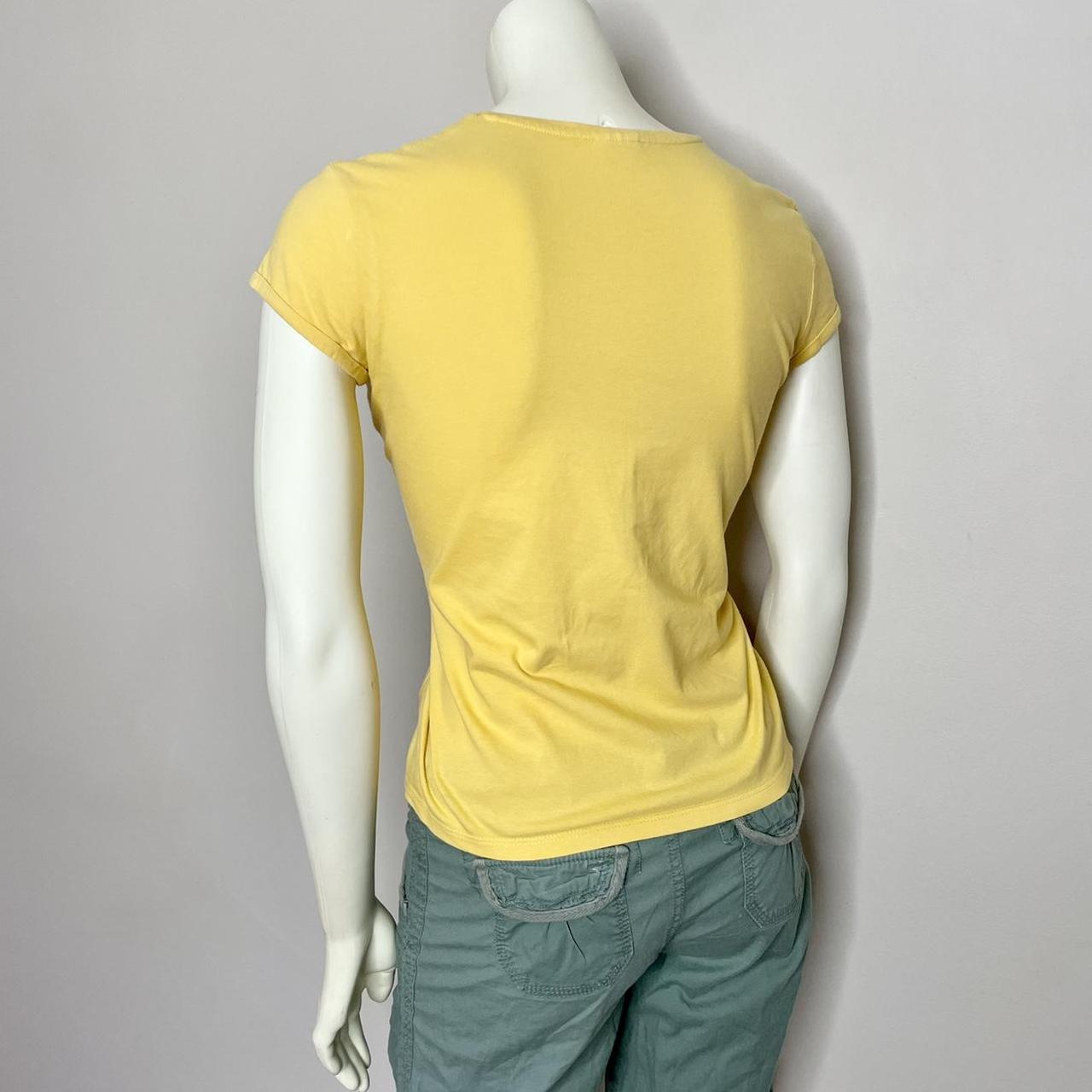 Vintage 2000s yellow slogan tee by Tape A... - Depop