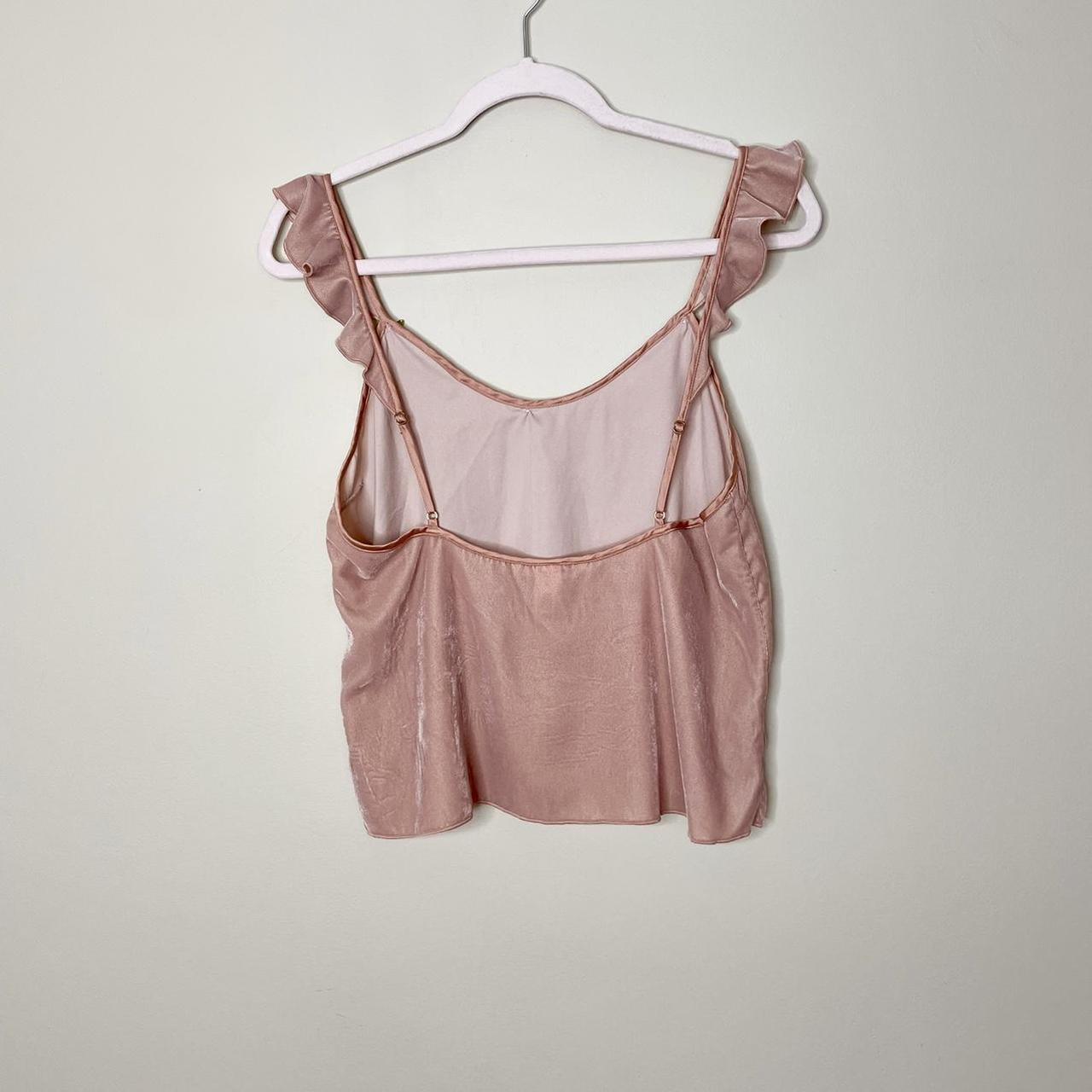 Vintage 2000s pink rosette cami by Victoria's... - Depop