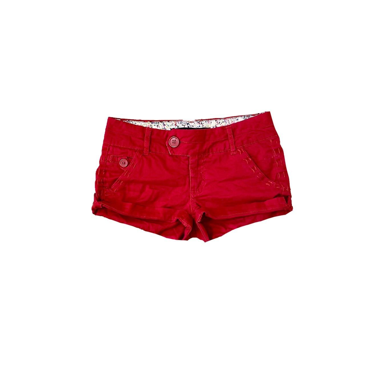 Vintage 2000s cherry red mini shorts by Freestyle... - Depop