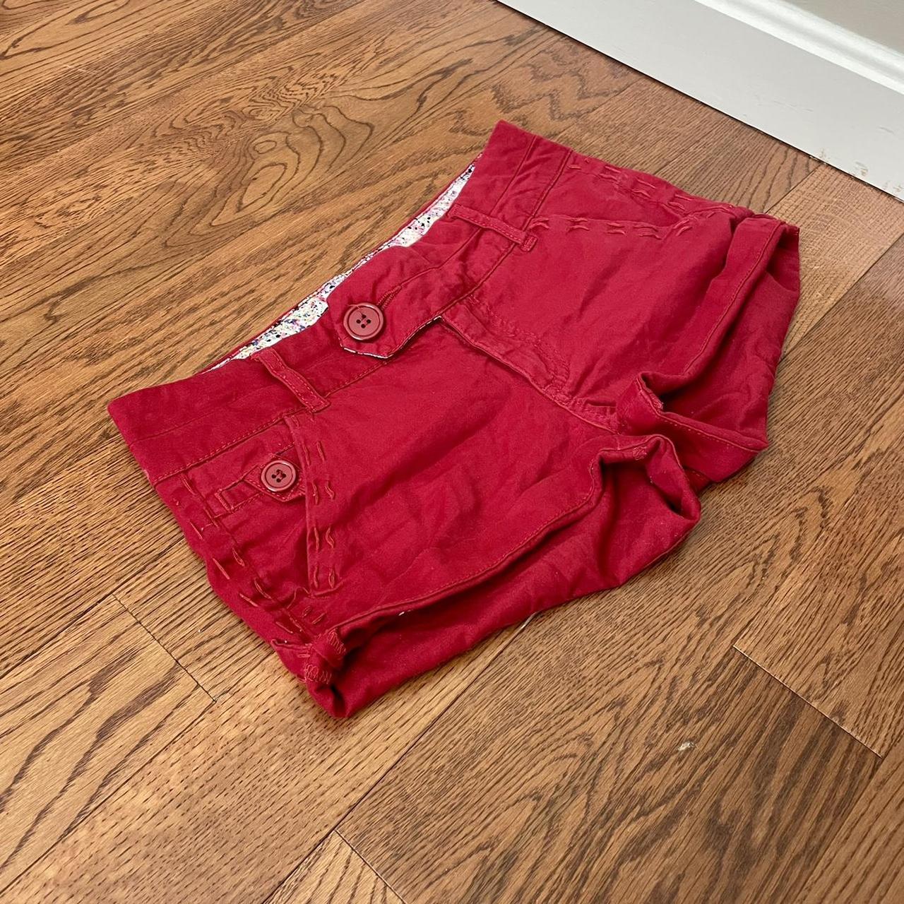 Vintage 2000s cherry red mini shorts by Freestyle... - Depop