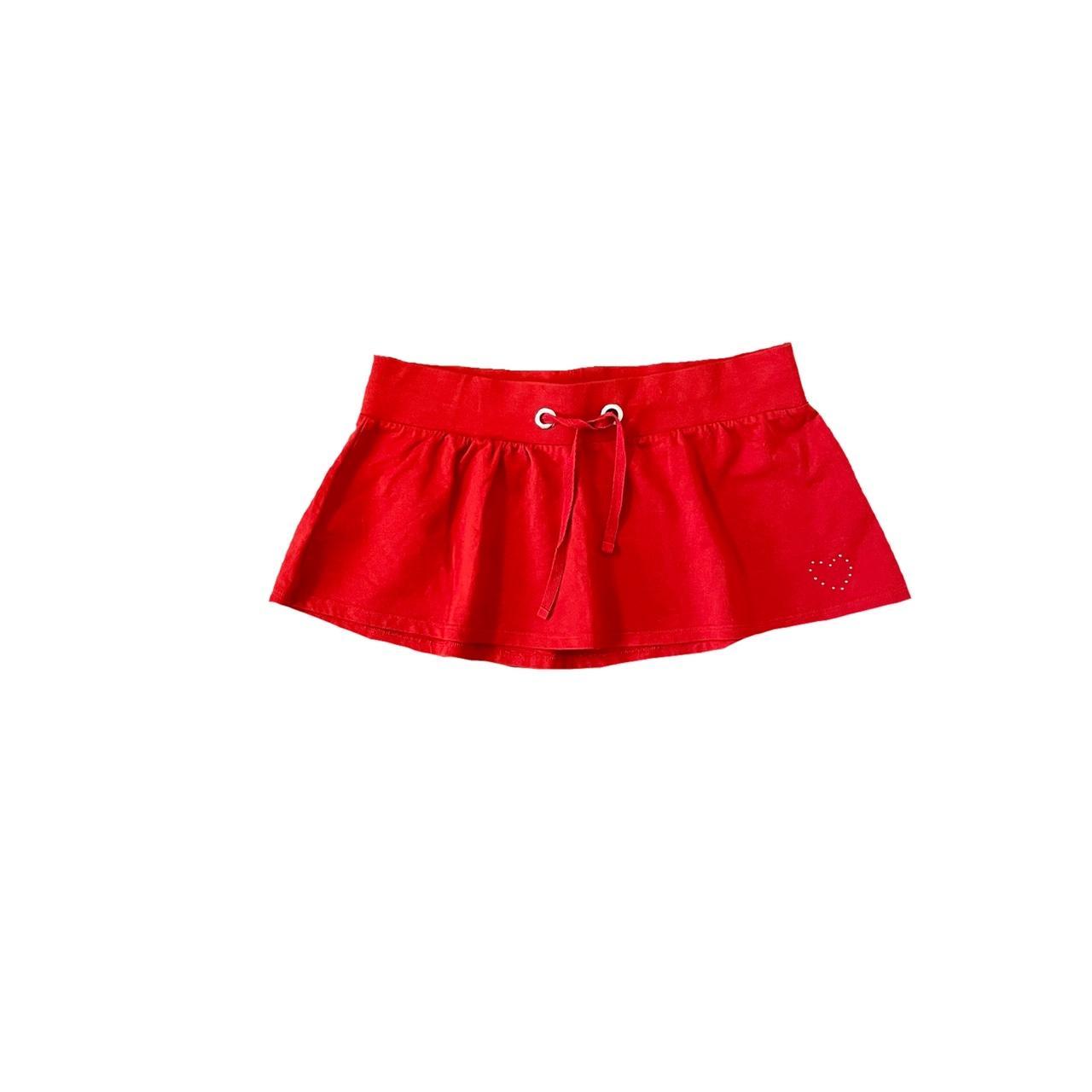 Vintage 2000s red micro mini skirt by Sunset Very... - Depop
