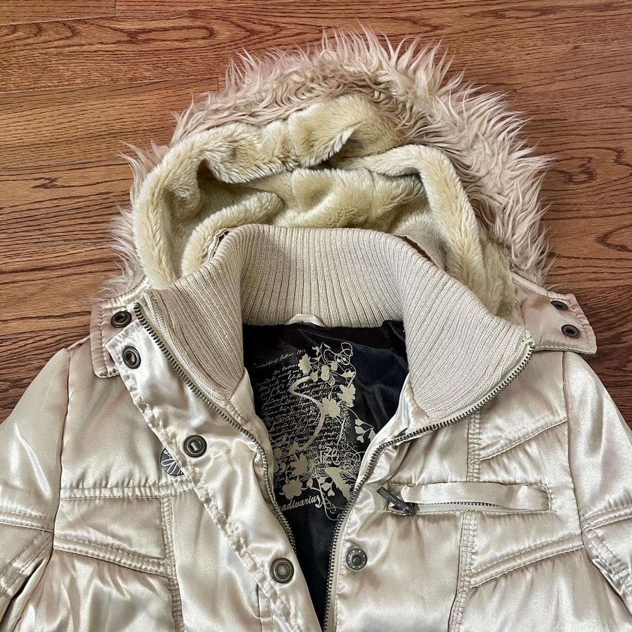 Vintage 2000s gold puffer jacket by... - Depop