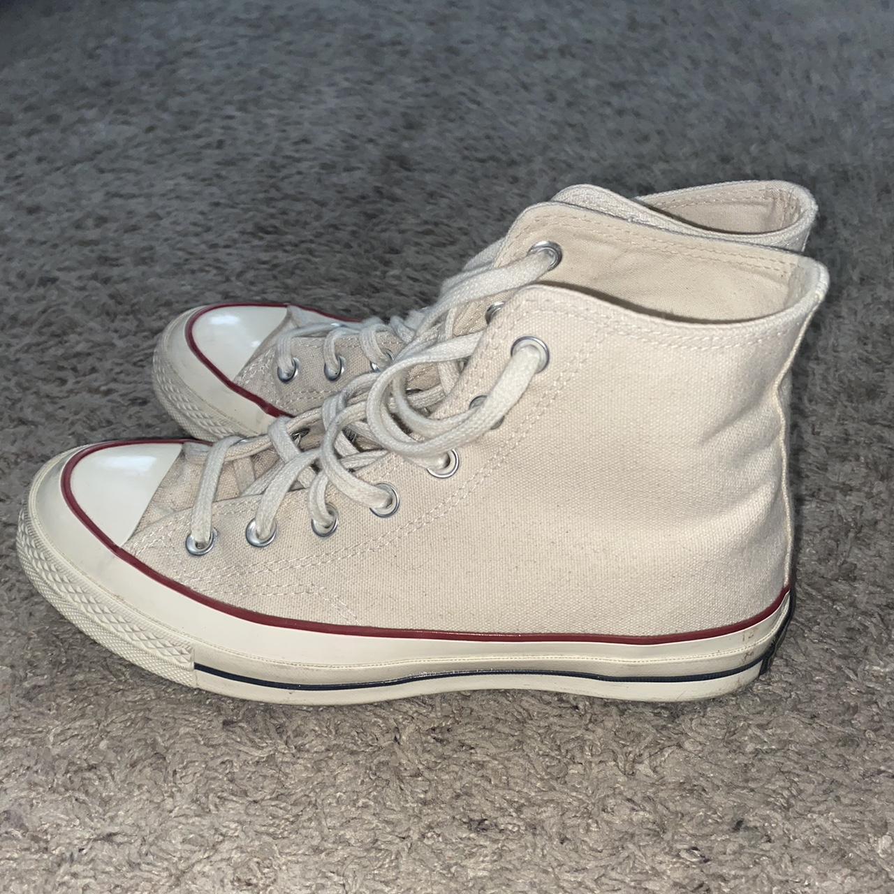 Converse Women's Cream and White Trainers | Depop
