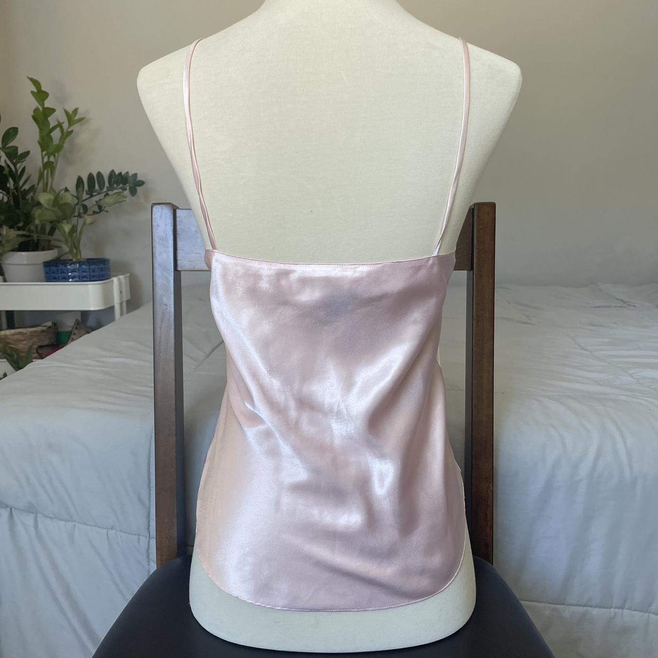 Vintage blush pink silk cami, size extra... - Depop
