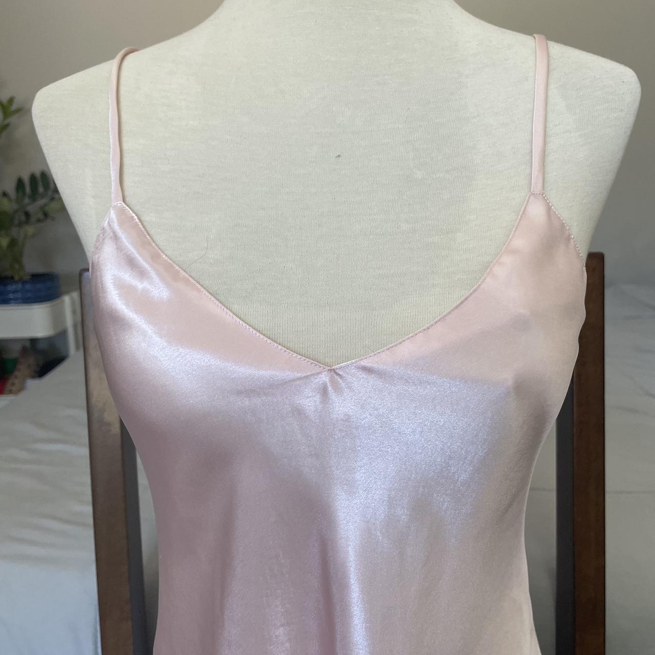 Vintage blush pink silk cami, size extra... - Depop
