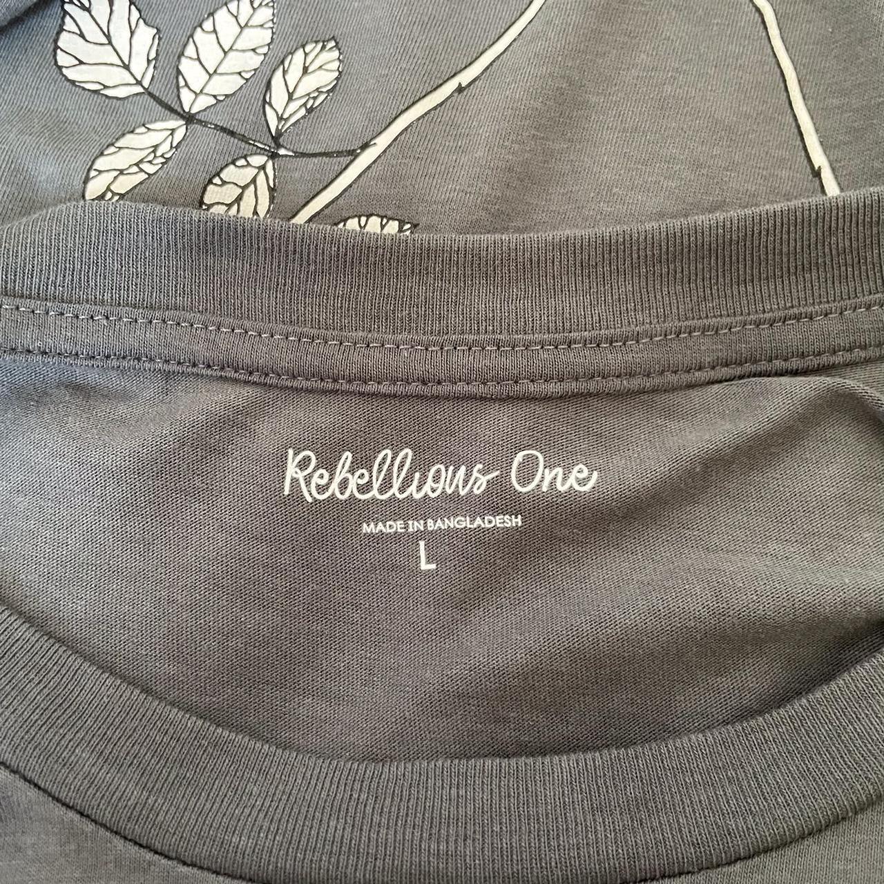 Women’s Rebellious One Rose T Shirt Women’s Size... - Depop