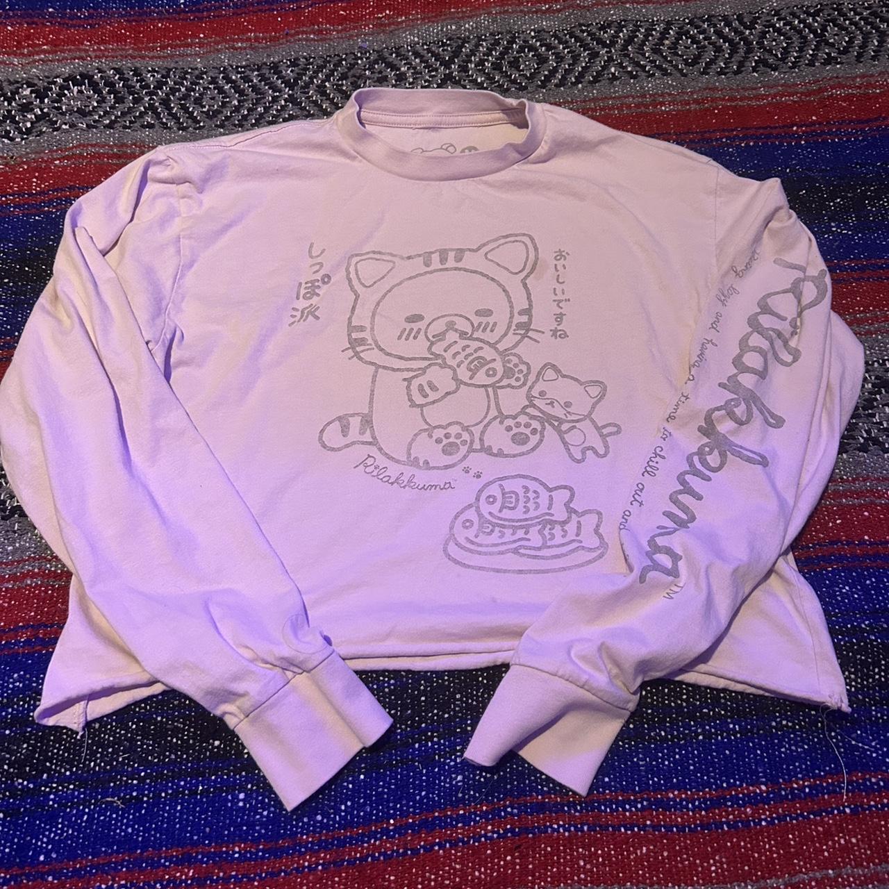 FYE Women's Pink and Grey T-shirt | Depop