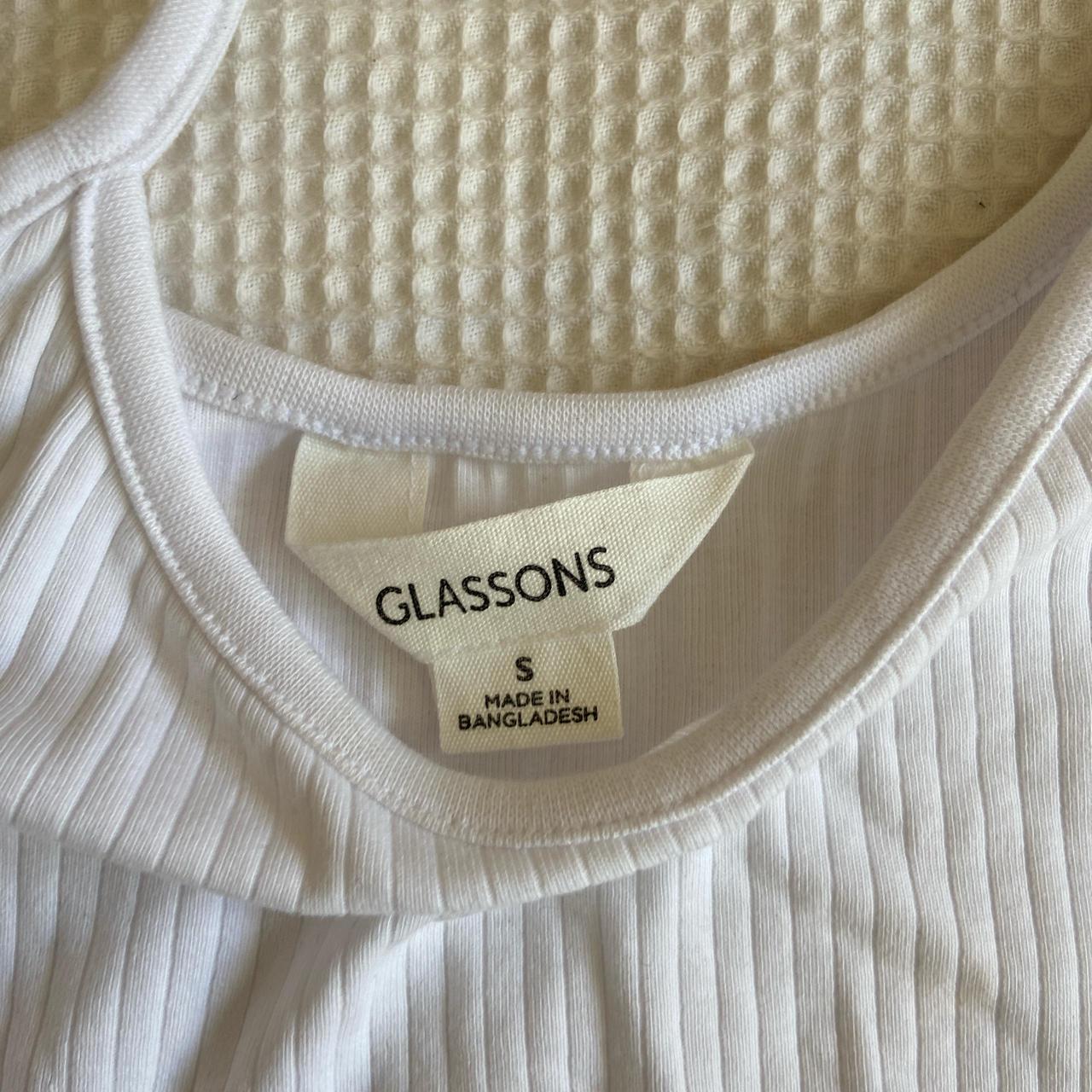 white glassons tank - never worn size small | Depop