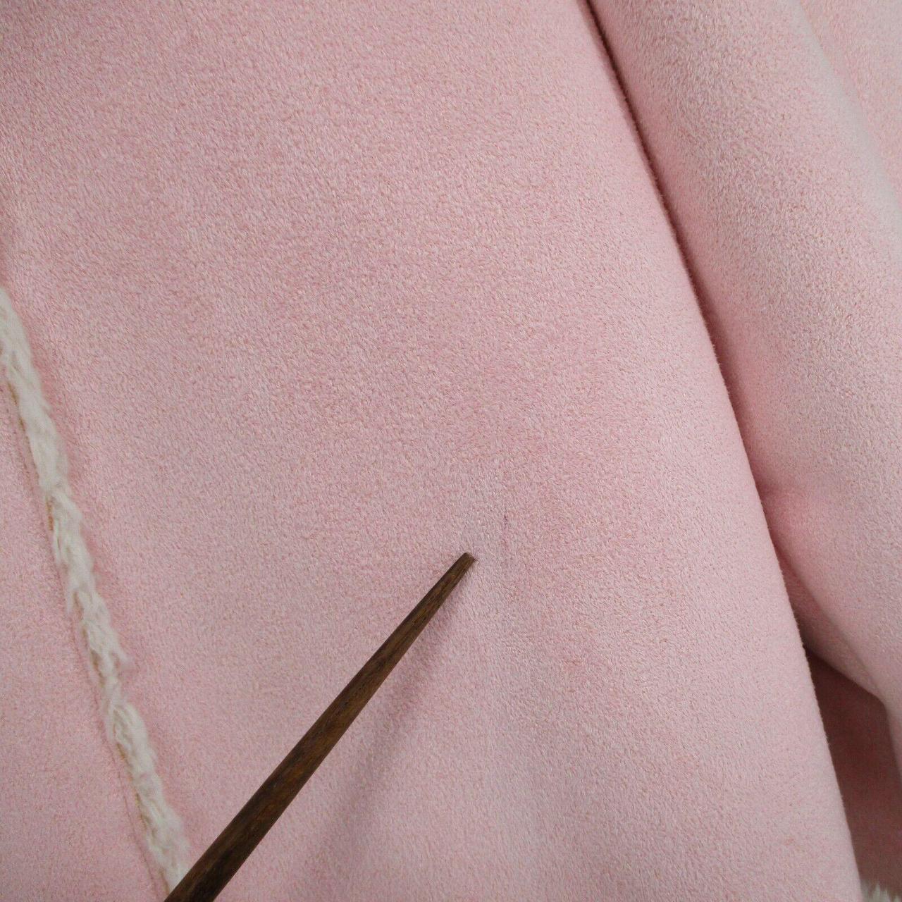 L Women's Y2K 2000s MUDD Pink Faux Suede Fur Trim... - Depop