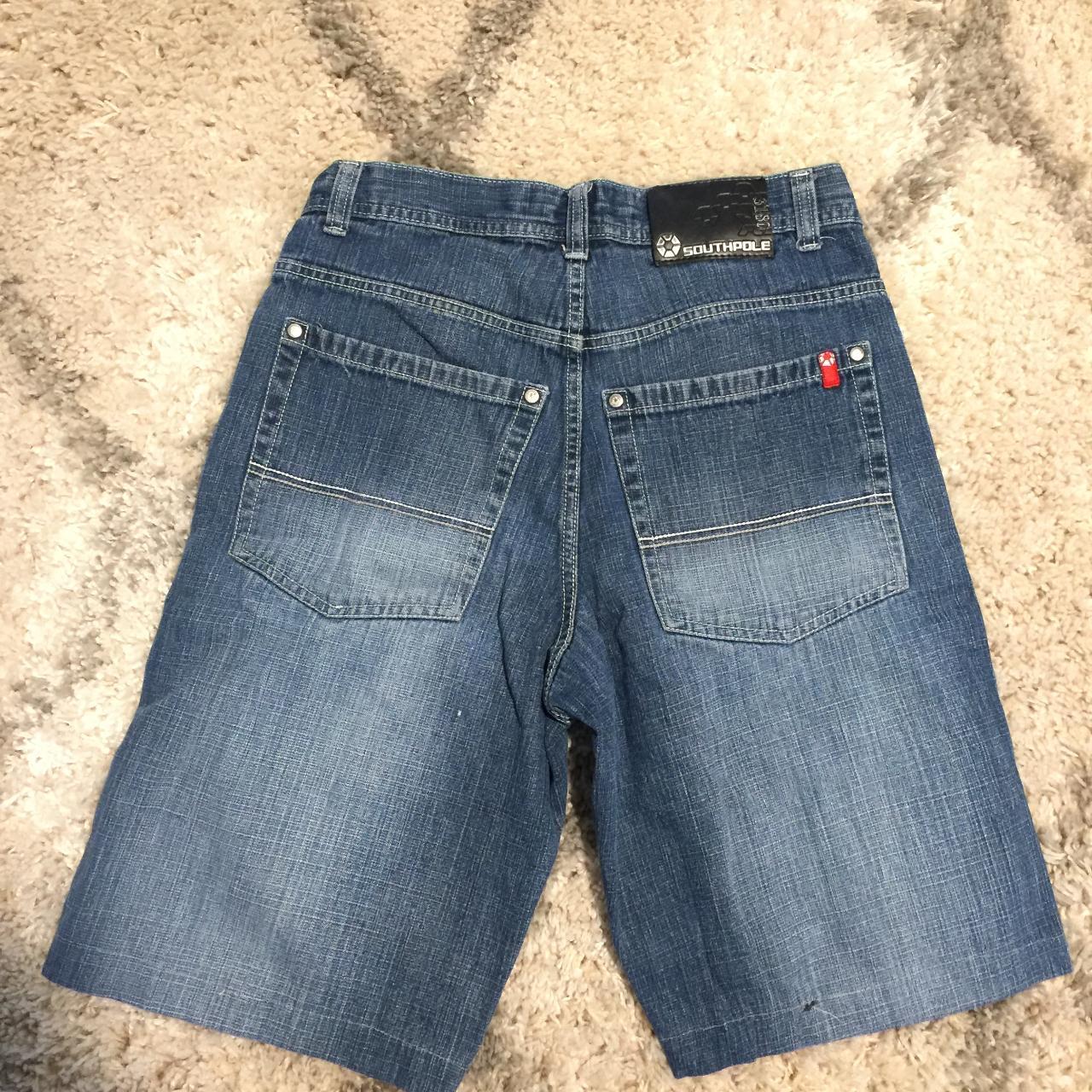 Fire hemmed south pole jorts size 32x23 (23 is... - Depop