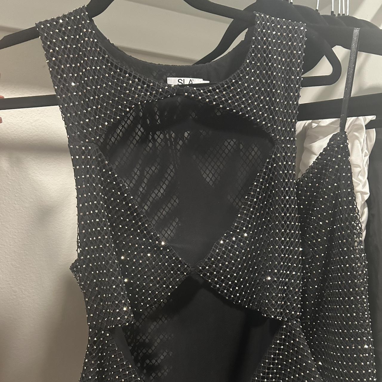 SLA THE LABEL BRONZE ROMI DIAMANTÉ SKIRT WYNN... - Depop