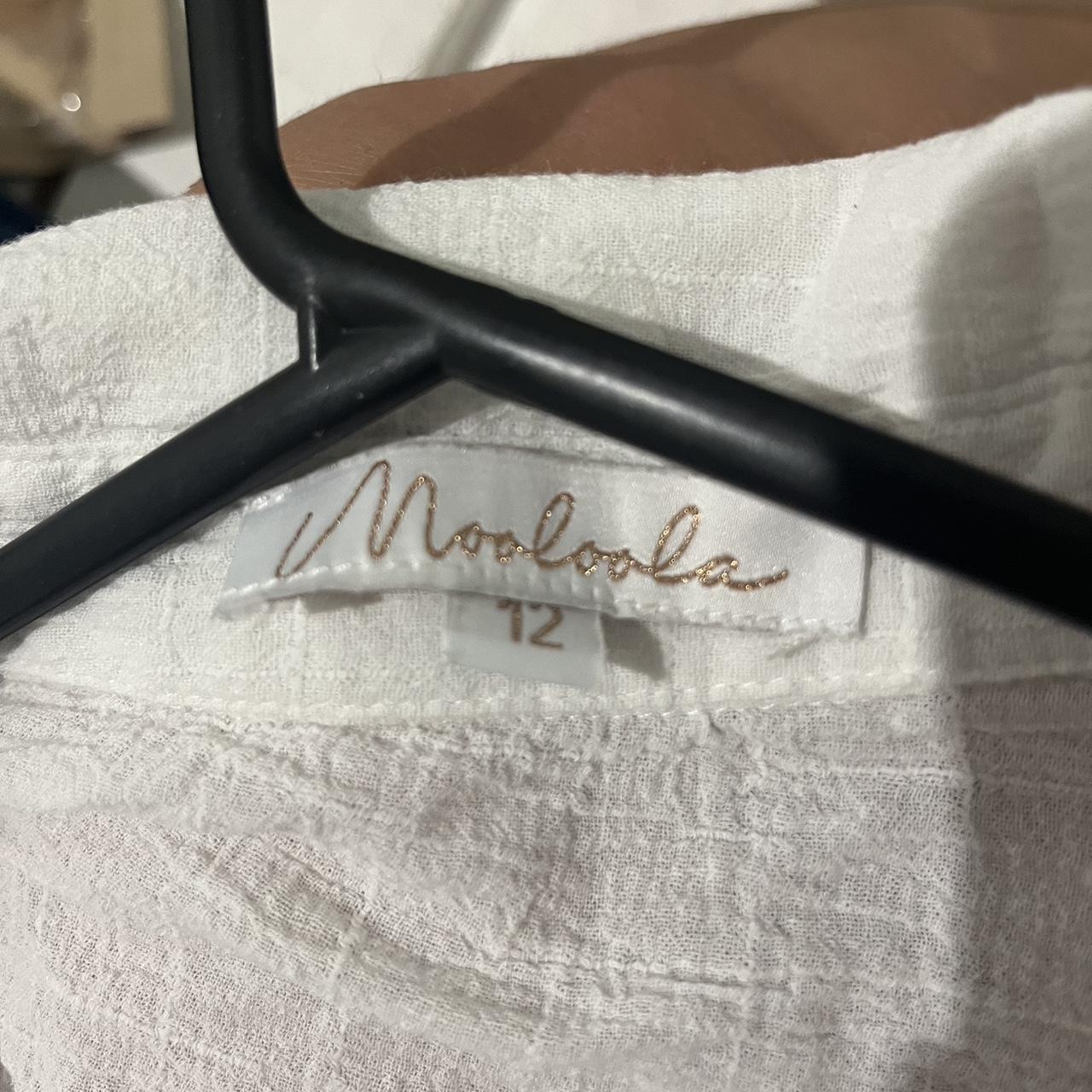 White long sleeve shirt Brand: Mooloola Size: 12 - Depop