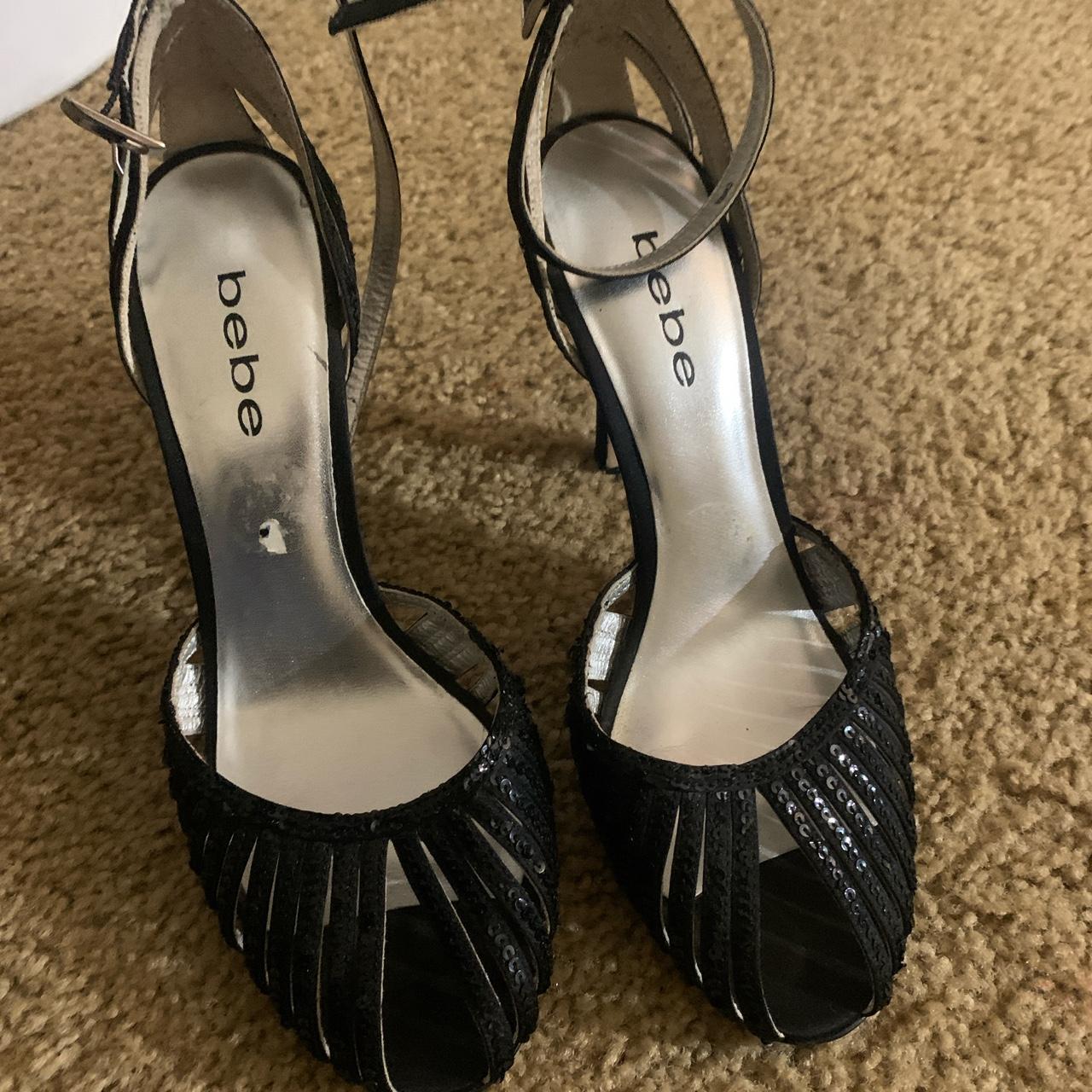 Bebe black sequence heels 👠 ⭐️. these sparkle in... - Depop
