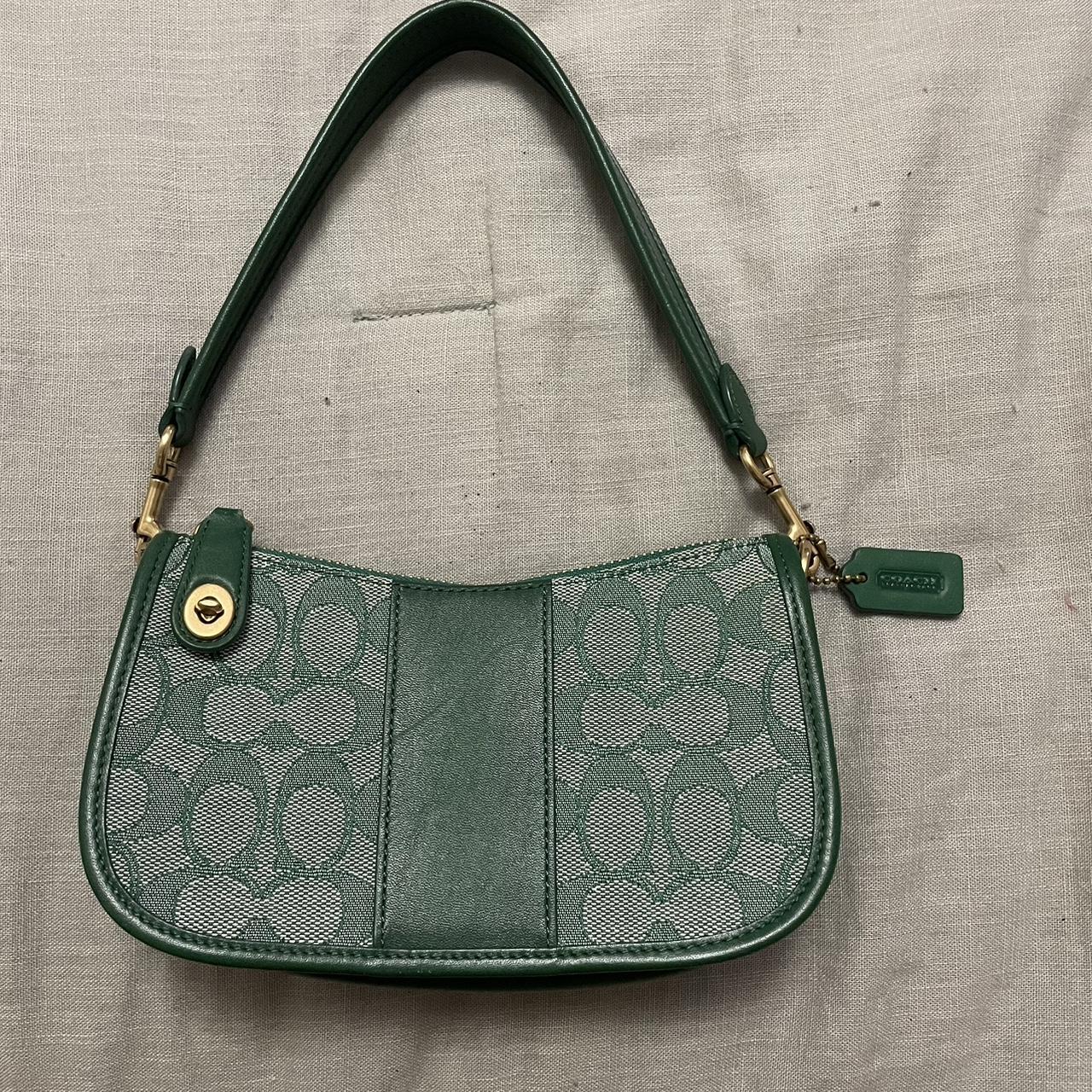 Green coach handbag Brand new, never used No issues... - Depop