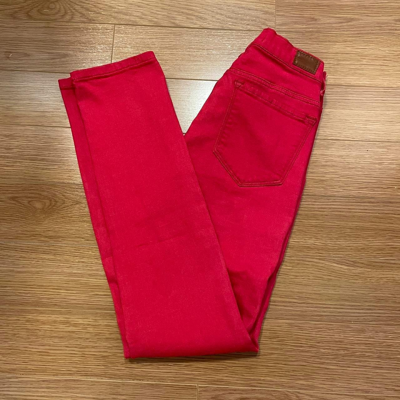 URBAN OUTFITTERS BDG MID RISE RED CIGARETTE JEANS 🤍... - Depop