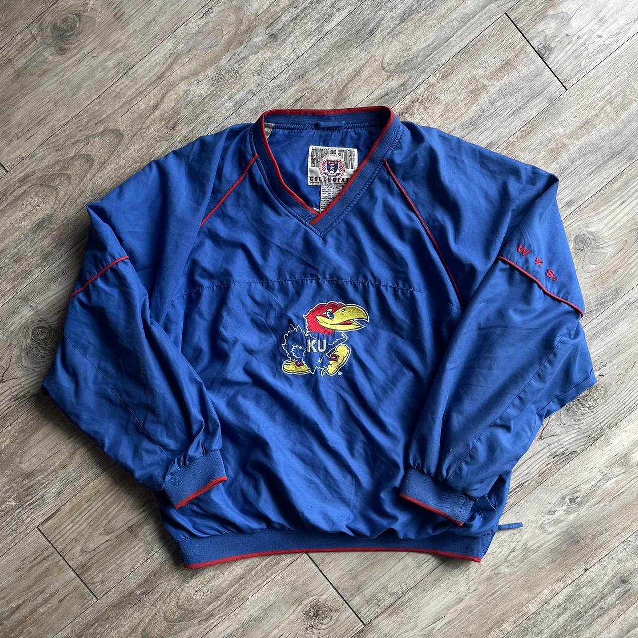 Kansas KU jacket. Jayhawks windbreaker. Size XL.... - Depop