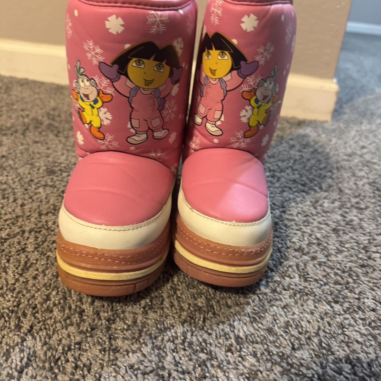 Size 13 Pink Dora the explorer boots #kidcore #Dora... | Depop