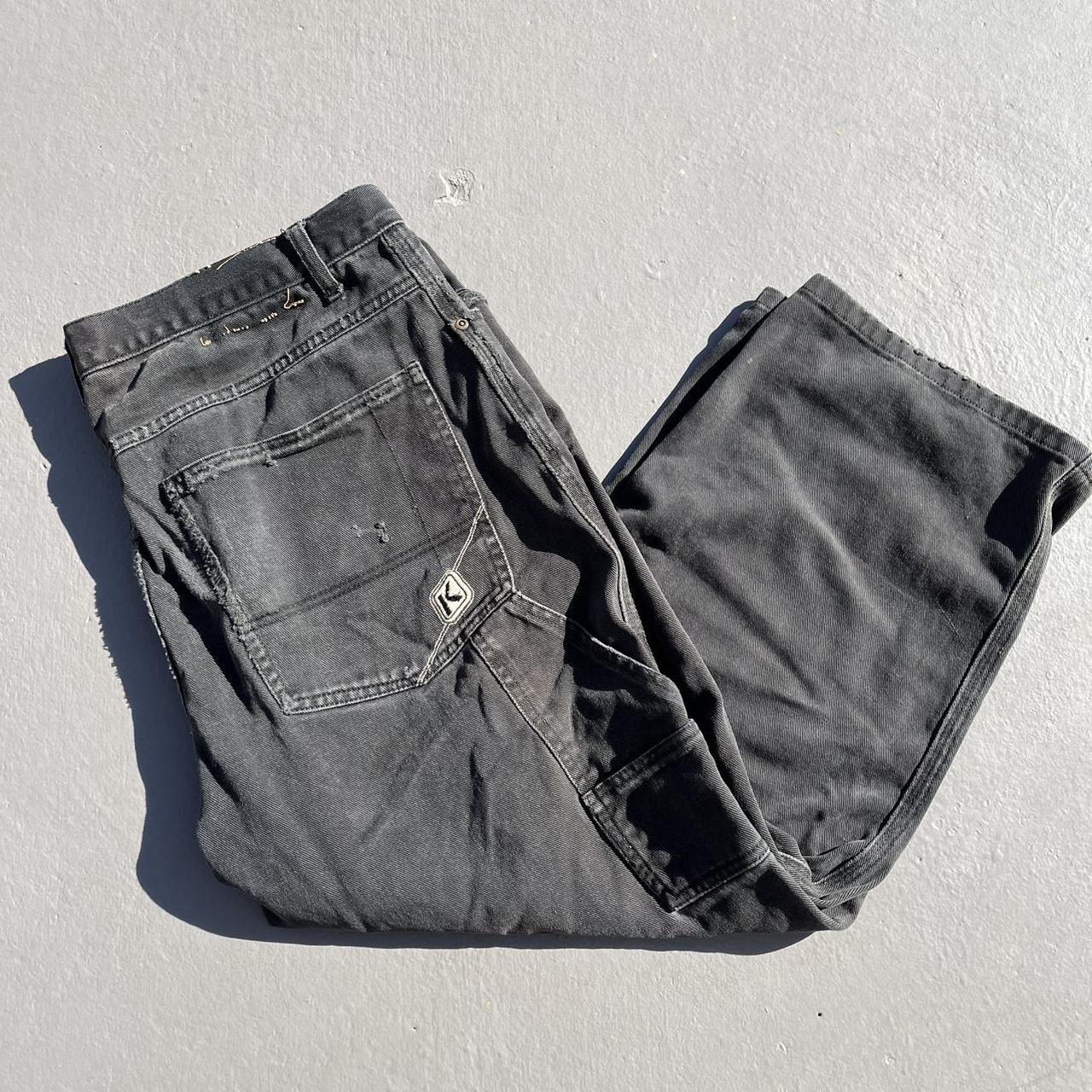 Vintage Black Kenpo JNCO-like Jeans Size 36x29; a... - Depop