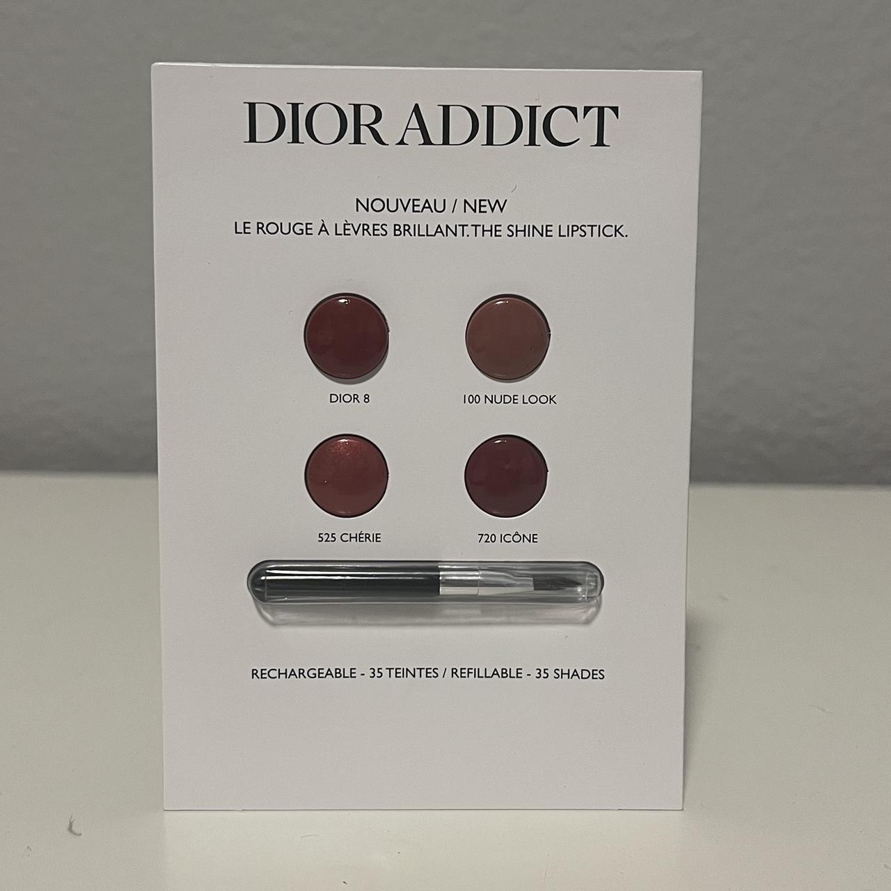 Dior Addict Shine Lipstick Sample Card with Brush 4... - Depop