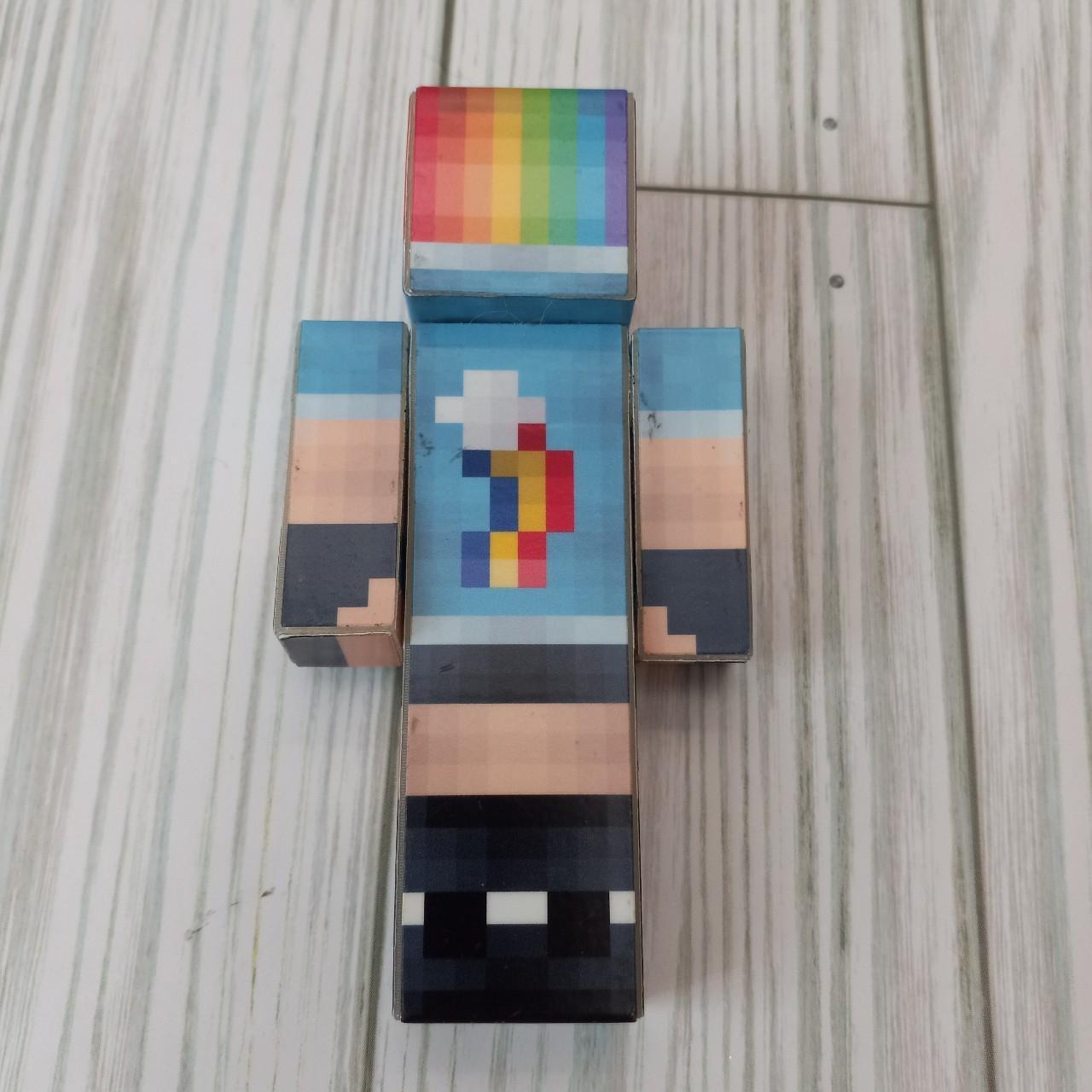 EnderToys Minecraft Rainbow Girl Figure Preowned... - Depop