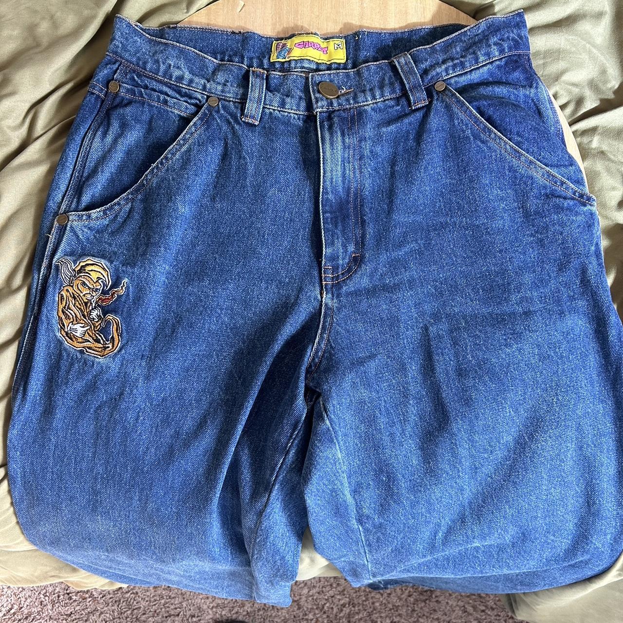 Rare JNCO-type baggy skater jeans, carpet brand Love... - Depop