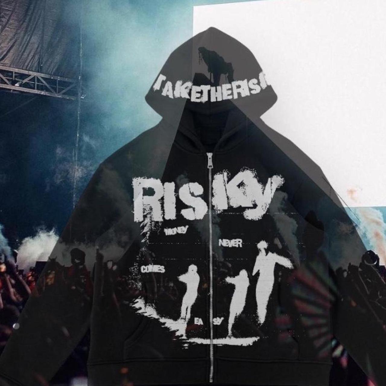 Take the risk Zipup • Take the risk on hood • puff... - Depop