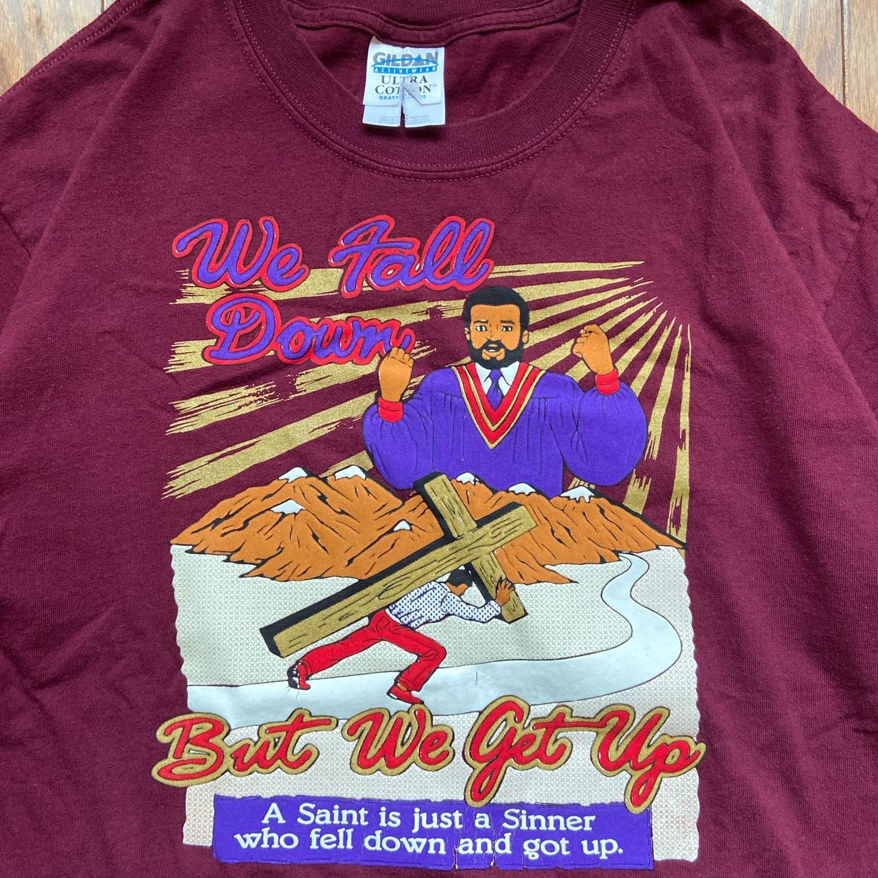 Vintage Y2K Jesus tee 22’ Pit to pit, 28’ Length... - Depop