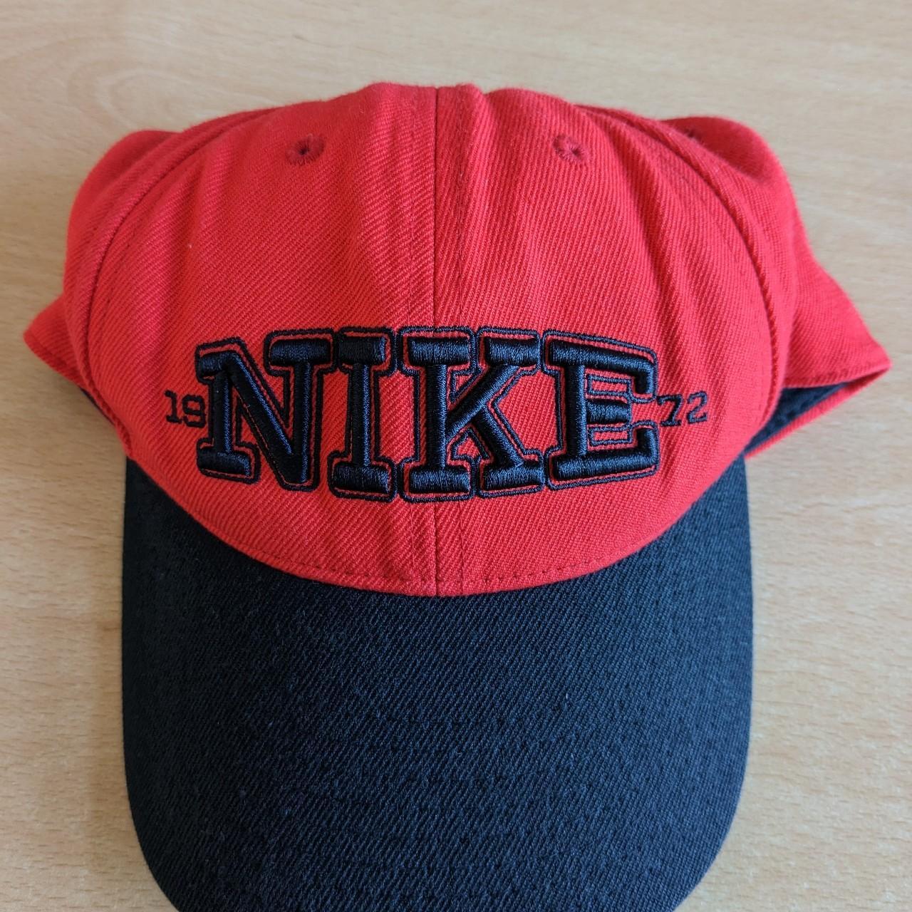 Embroidered logo Nike red/orange cap In great... - Depop