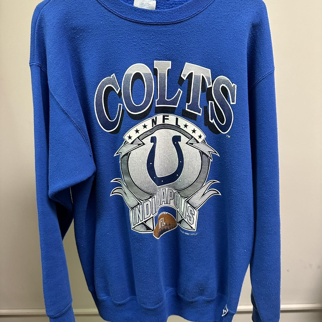 Indianapolis Colts Vintage Logo Crewneck Size L... - Depop
