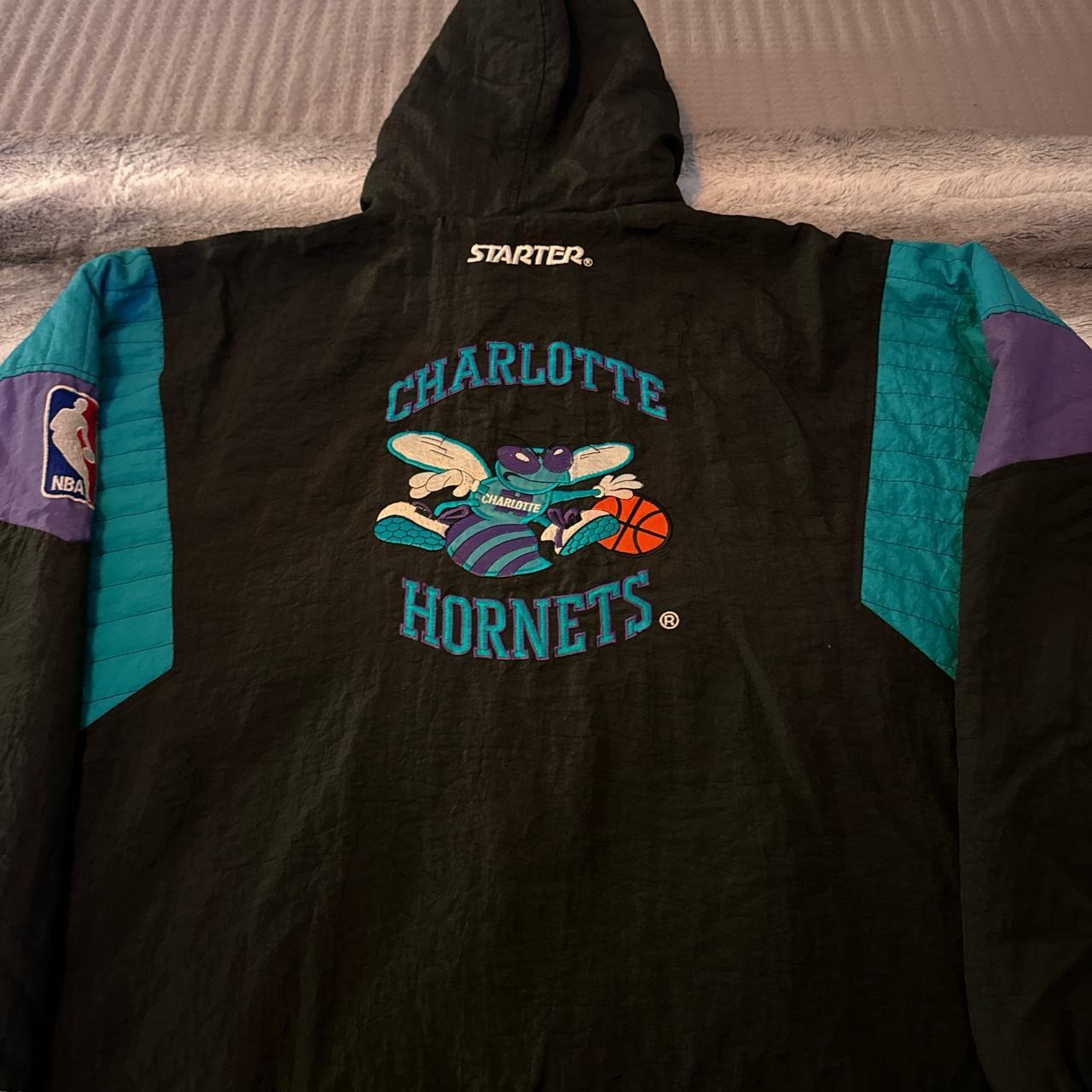 Charlotte Hornets Starter Jacket (90s) Size... - Depop