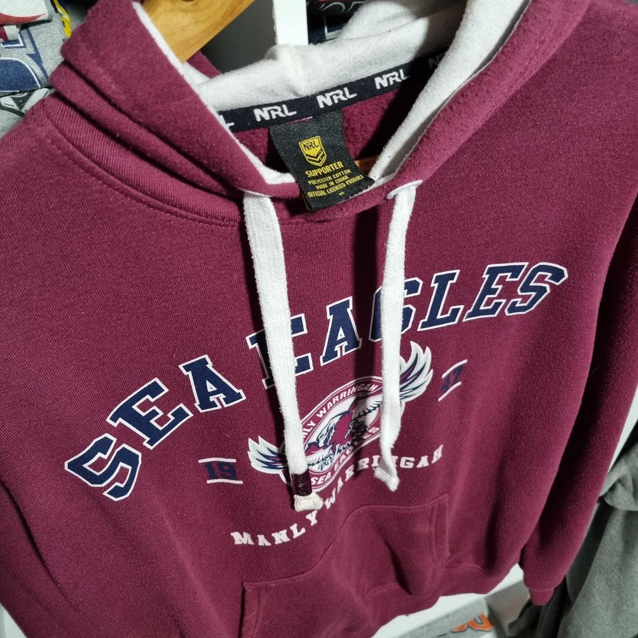 NRL Manly Sea Eagles Hoodie SIZE mens Medium... - Depop