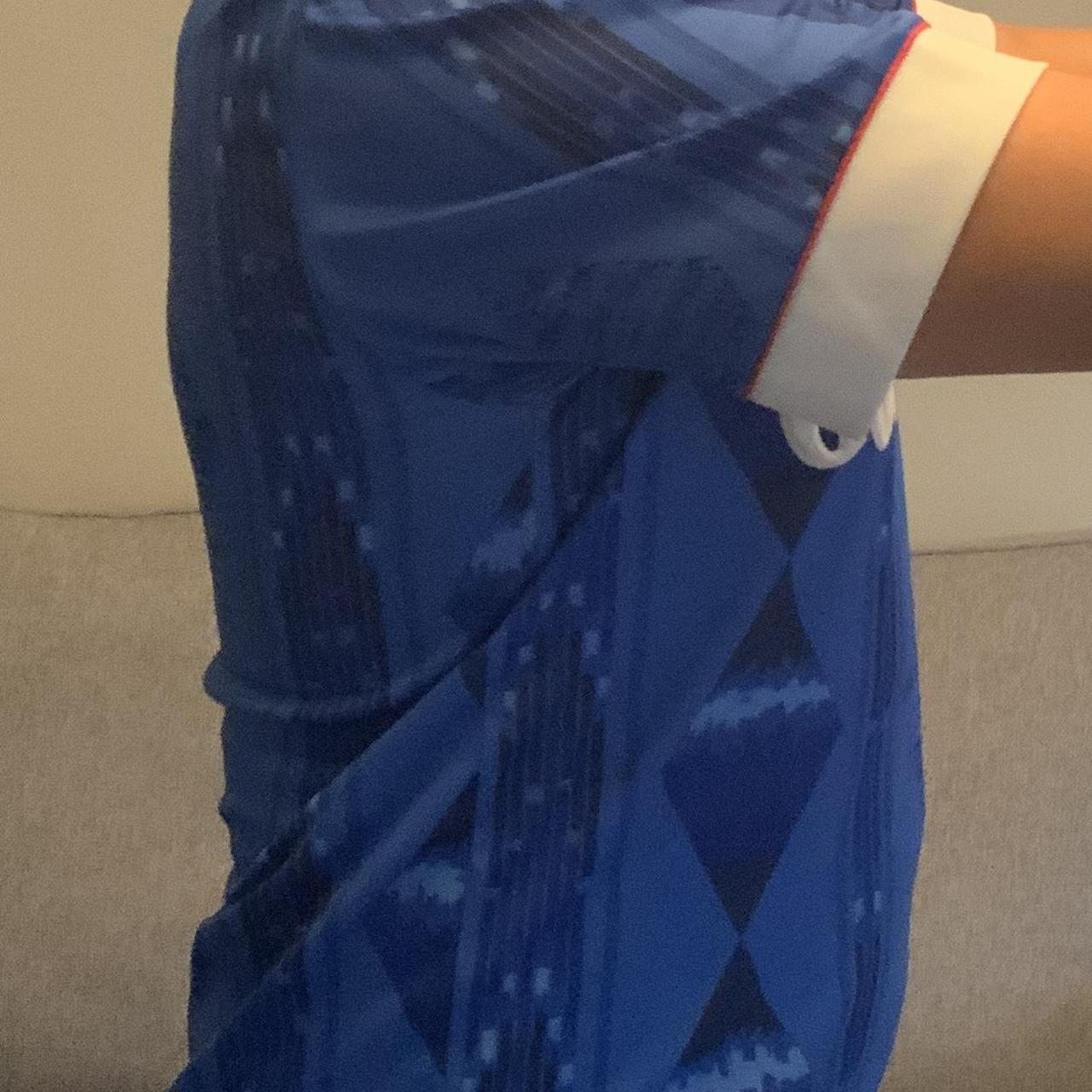 Rare original Pompey shirt! 1990s ASICS blue and... - Depop