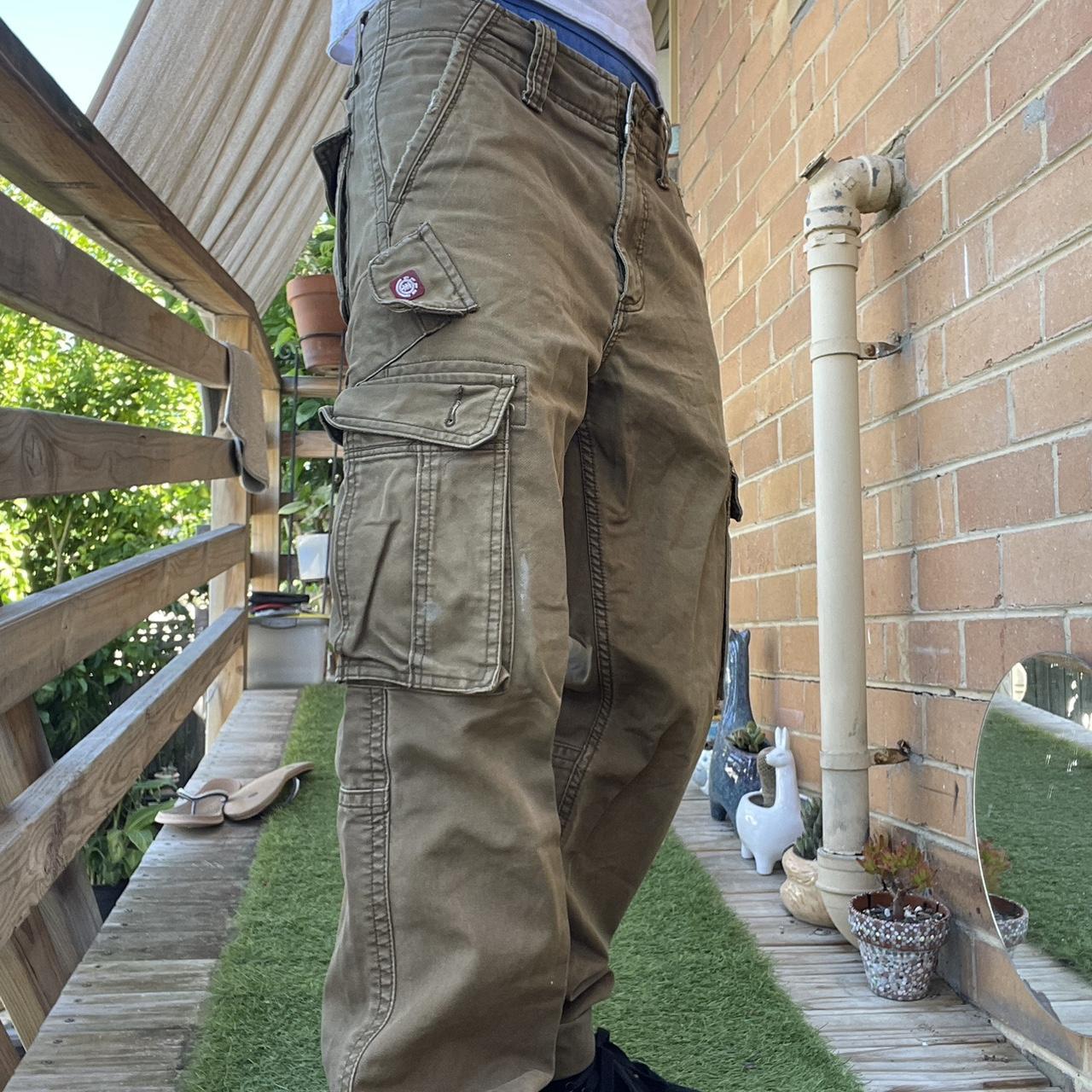 Element cargo pants Vintage | Tan | light brown |... - Depop
