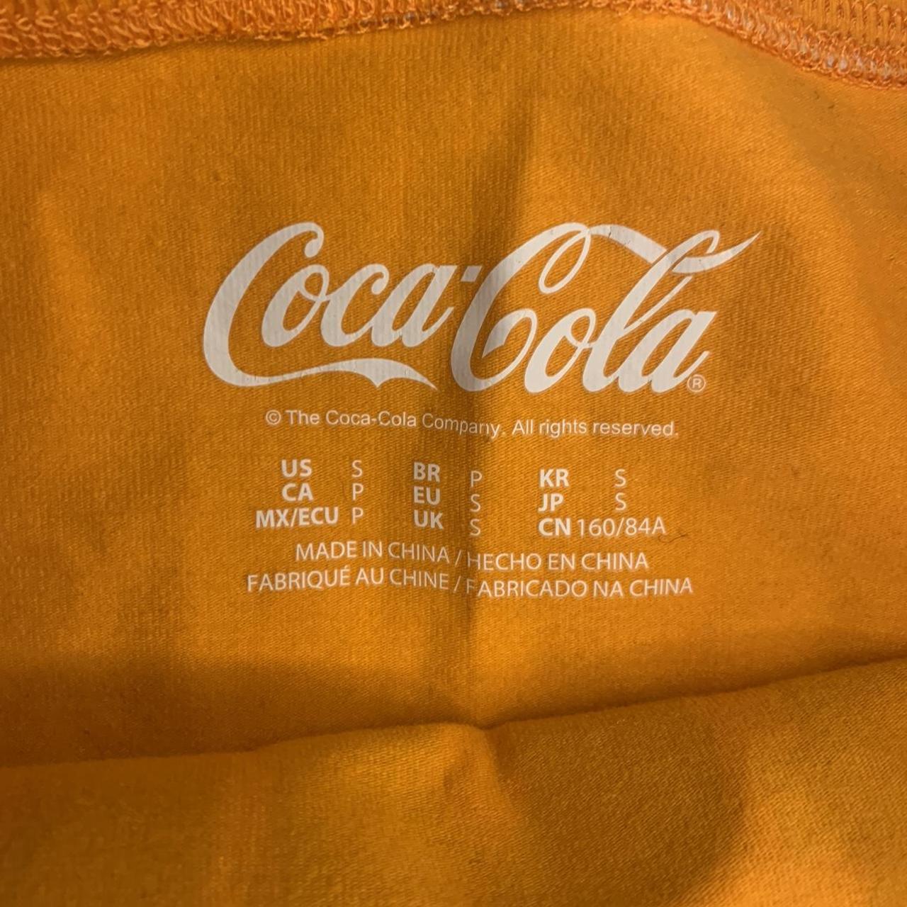 Coca-Cola Women's Orange Crop-top | Depop