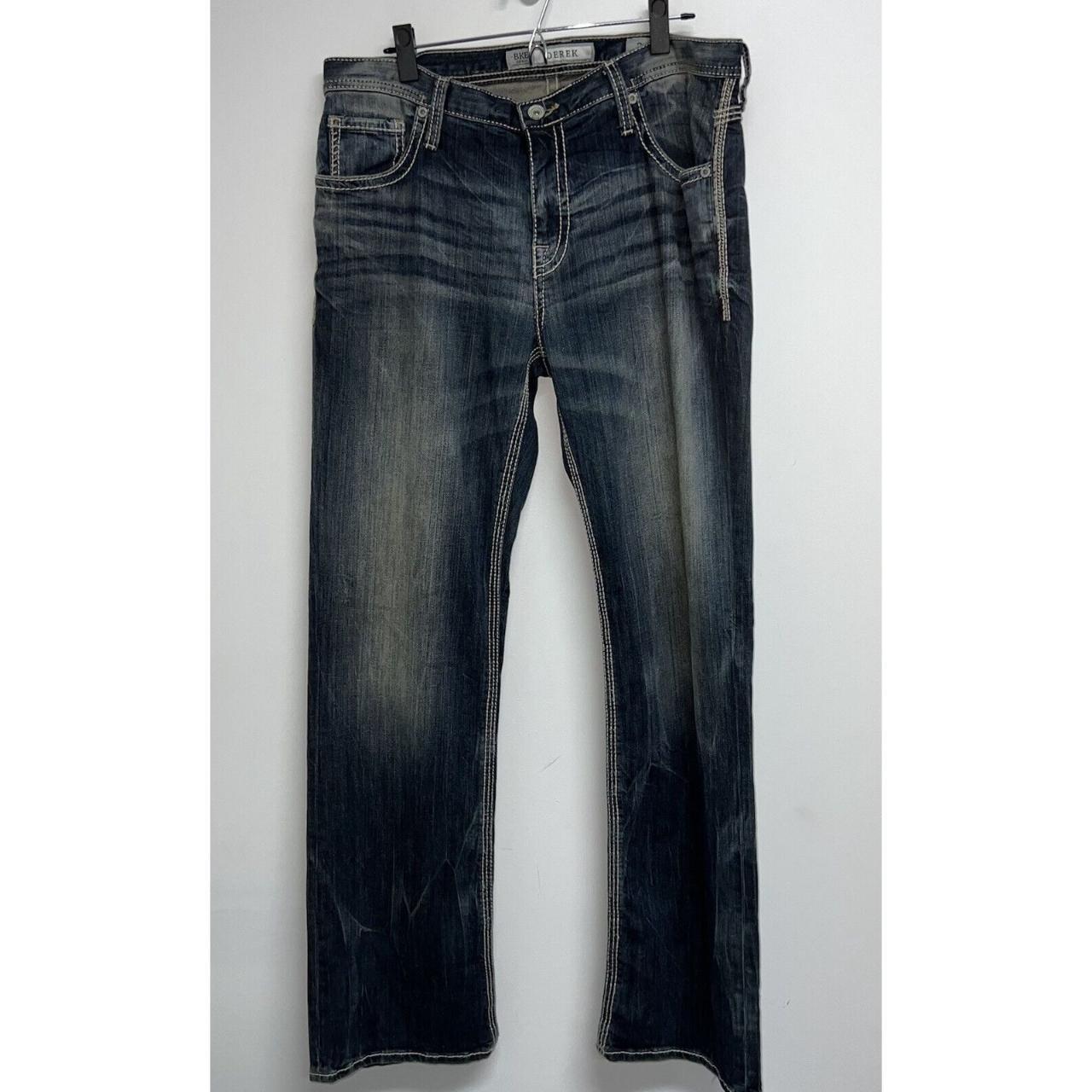 BKE Buckle Mens Derek Denim Blue Jeans 34 L 37X34... - Depop