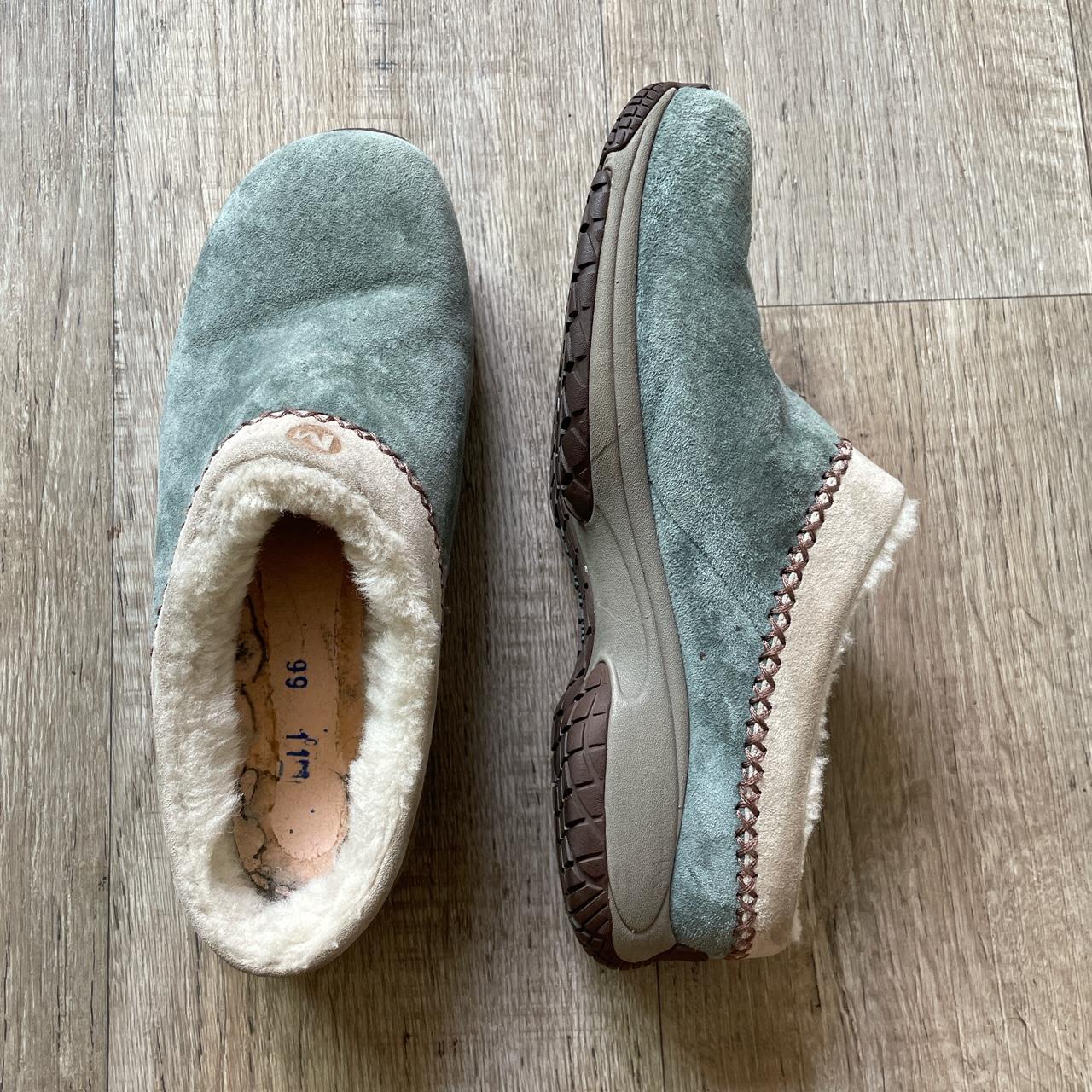 Merrell fuzzy clogs Fantastic condition, soles and... - Depop