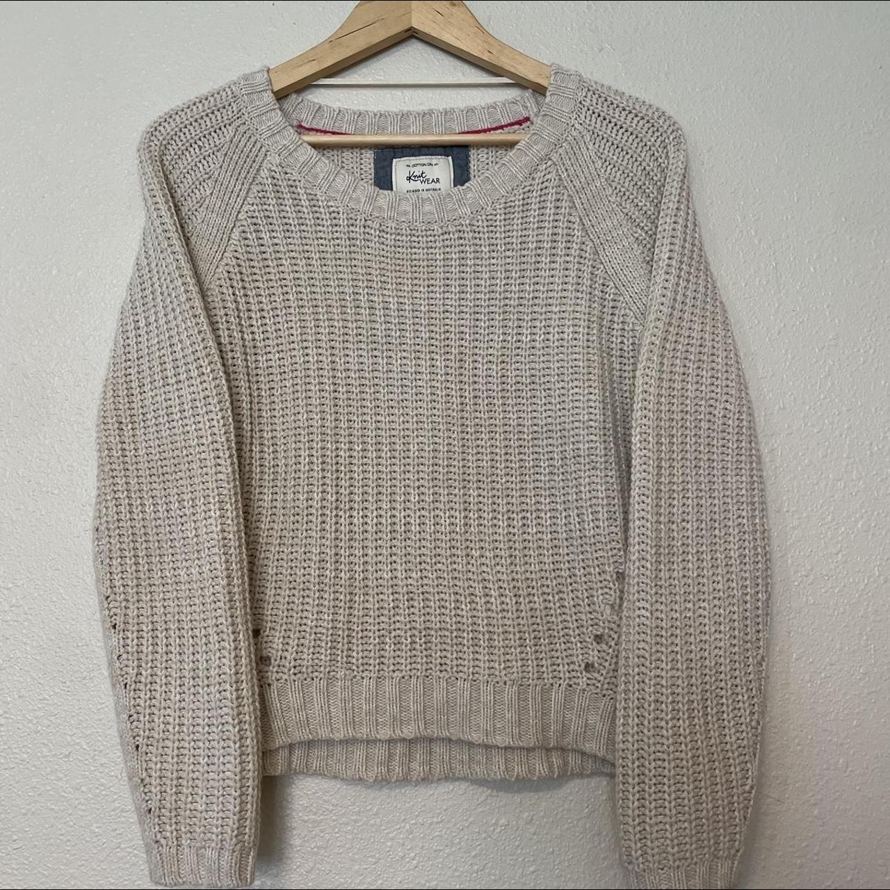 Cotton On knitwear wide neck sweater Women’s Large... - Depop