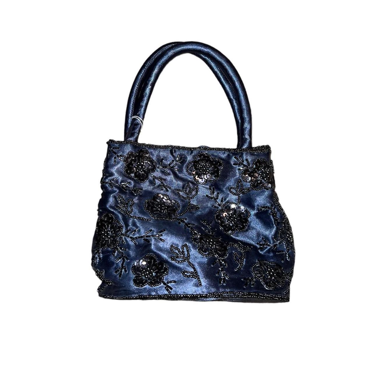 The prettiest bag ever!! Sequin deep baby blue with... - Depop