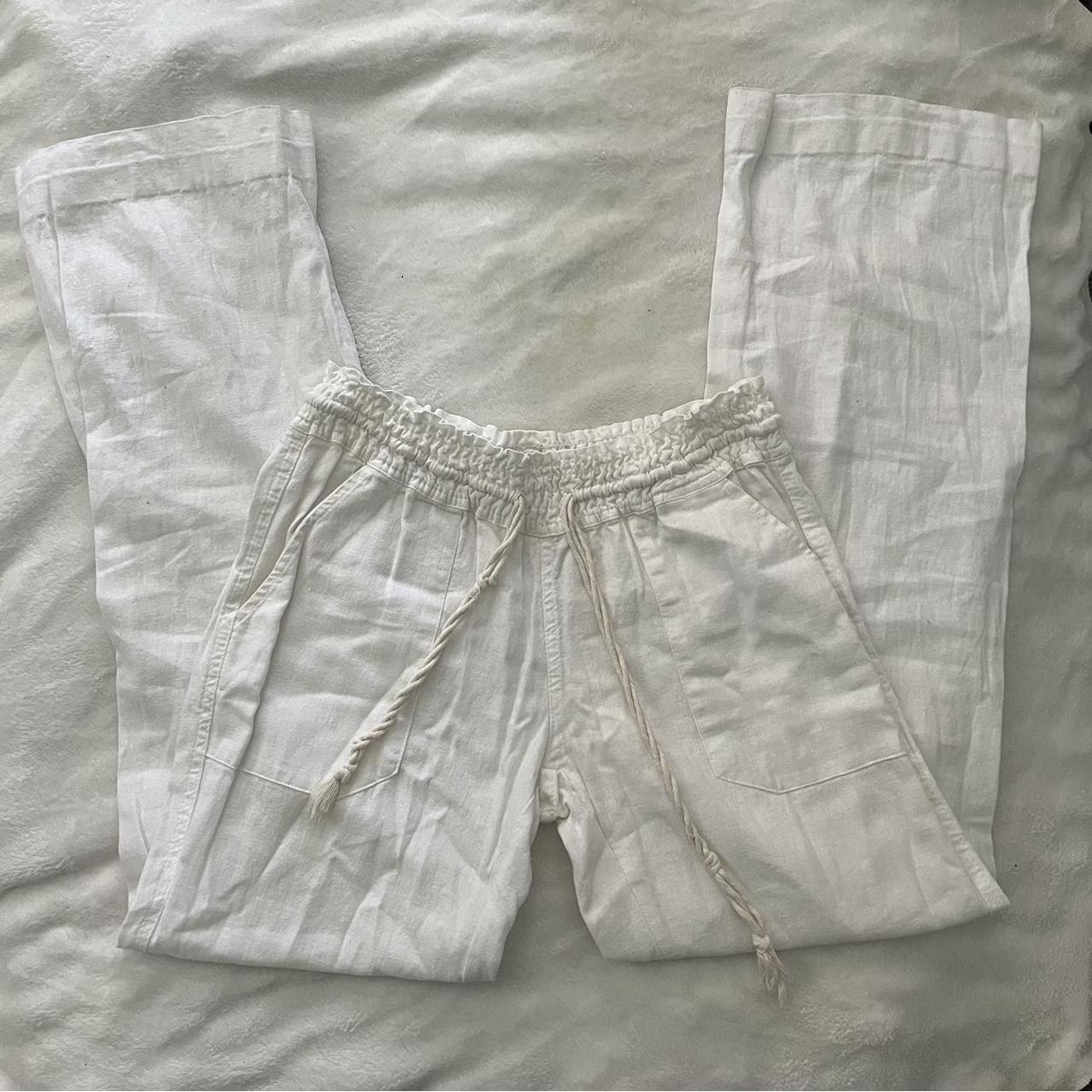 Roxy Women's White Trousers | Depop