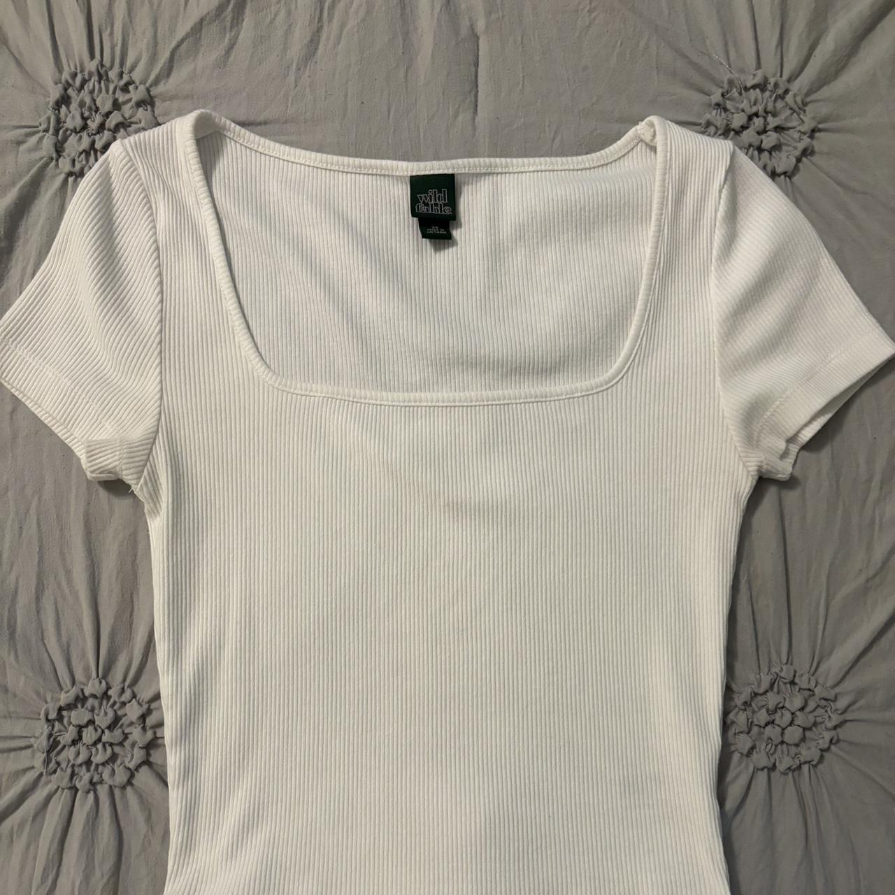 - target white square neck top - no signs of wear -... - Depop