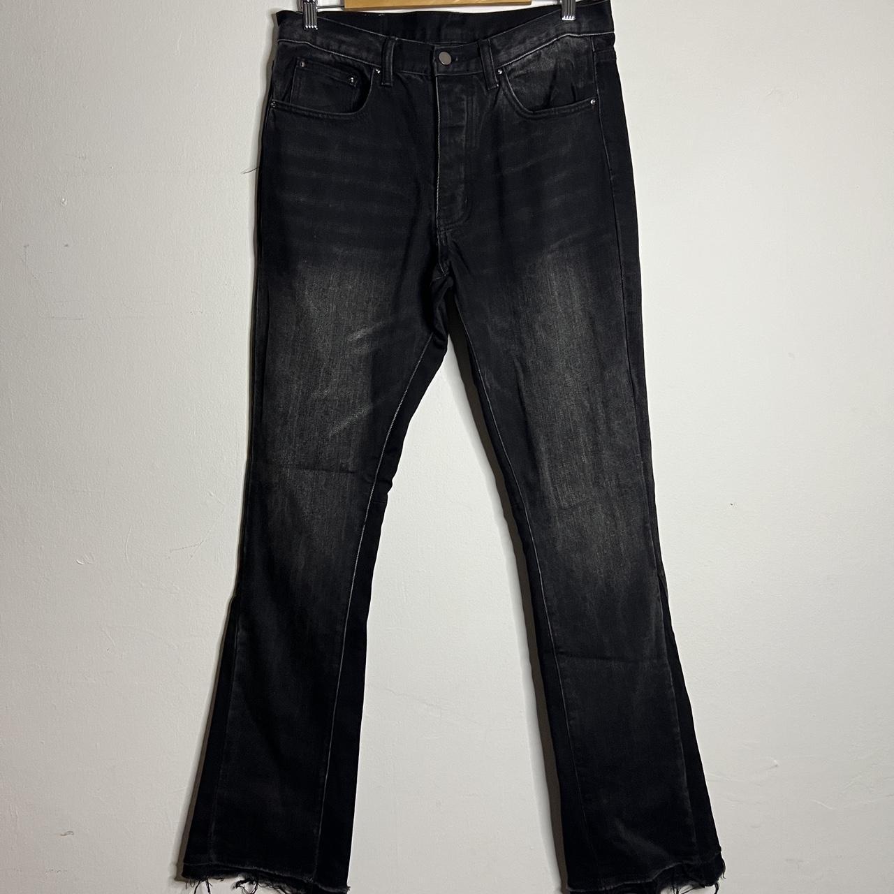 Mnml la black flared pants Size 31 Like new (worn... | Depop