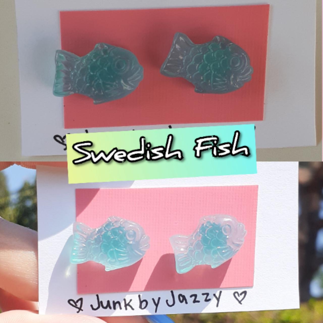 🍬Blue Swedish Fish Candy Earrings! 🍬 [1 Pair] These... - Depop