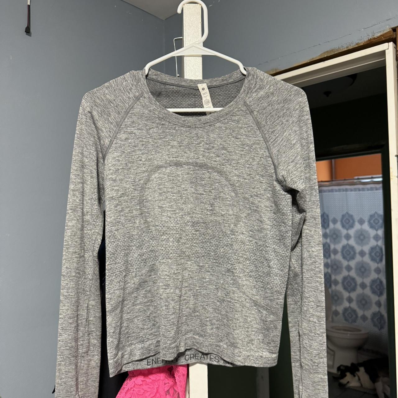 gray lulu lemon swiftly tech long sleeve - Depop
